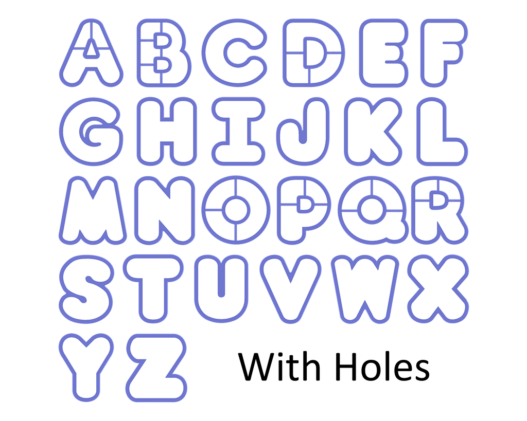 Chubby Uppercase Alphabet Cookie Cutter Set – The Cookie Cutter Club