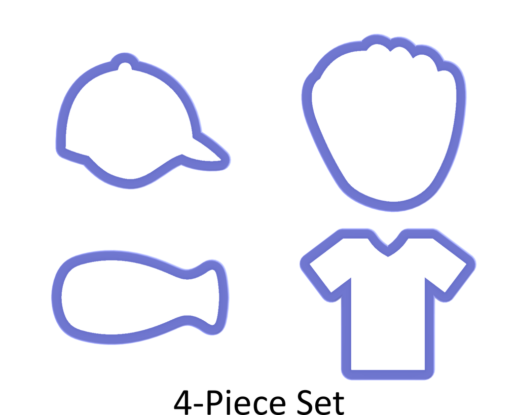 Baseball Cookie Cutter Set-4-Piece/5-Piece – The Cookie Cutter Club