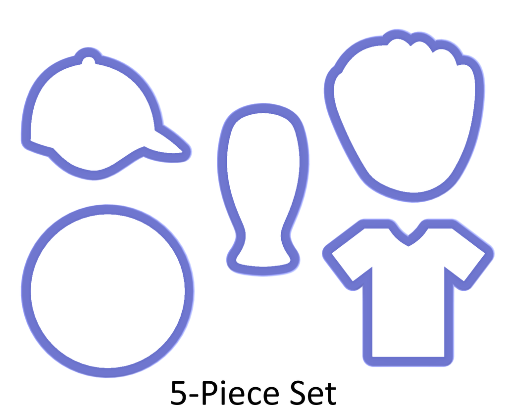 Baseball Cookie Cutter Set-4-Piece/5-Piece – The Cookie Cutter Club