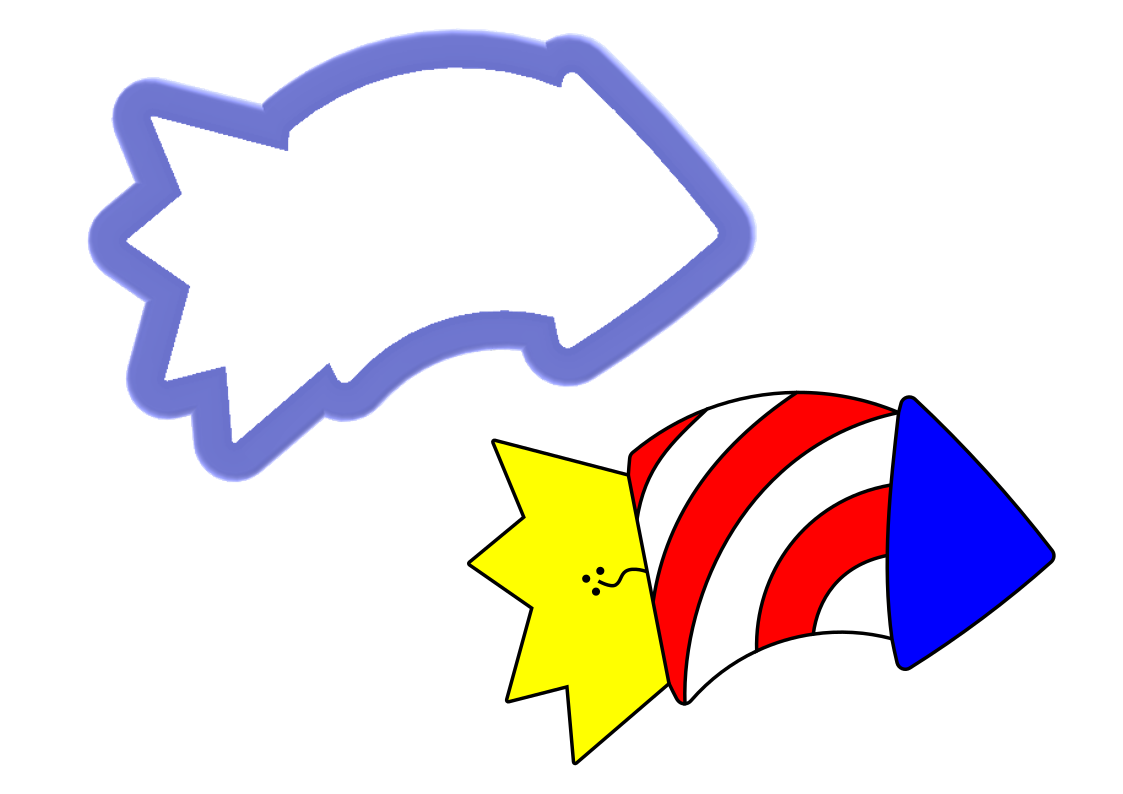 Firecracker - Rocket Cookie Cutter – The Cookie Cutter Club