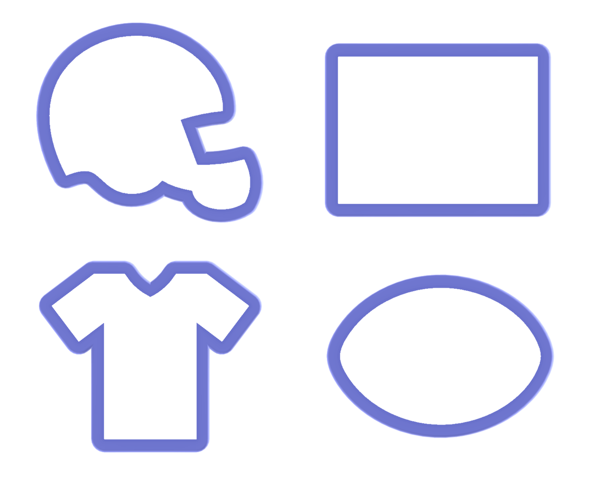 Football Cookie Cutter Set – The Cookie Cutter Club