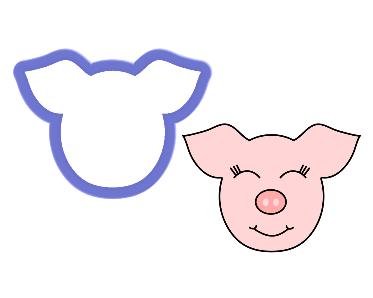 Pig Face Cookie Cutter – The Cookie Cutter Club